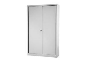 5020073859720 - Schiebetürenschrank ECO 4 Fachböden 5 OH Farbe lichtgrau H 1980 x B 1200 x T 430 mm