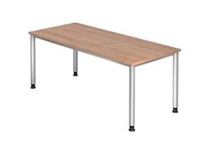 4032062139394 - Schreibtisch Ergonomic Plus H VHS19 N S nuss rechteckig 180x80 cm (BxT) manuell höhenverstellbar 4032062139394 Hammerbacher