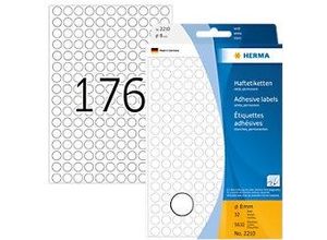 4008705022101 - HERMA Vielzwecketiketten Farbpunkte Ø 8 mm rund weiß Papier matt Handbeschriftung 5632 St - Weiß - Kreis - Zellulose - Papier - Deutschland - 8 mm - 8 mm