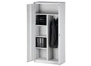 5020073797183 - BISLEY UNIVERSAL Flügeltürenschrank HxBxT 1950 x 914 x 400 mm mit Garderobeneinsatz lichtgrau