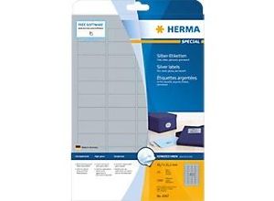 4008705040976 - HERMA Silberne Folienetiketten 4097 Rechteckig DIN A4 457 x 212 mm 25 Blatt à 48 Etiketten