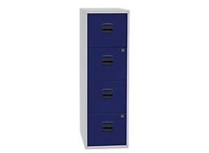 5020073741339 - Hängeregistraturschrank 413 x 40 x 1283 cm 4 Schubfächer lichtgrau blau 5020073741339 PFA4F505