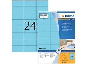 4008705044080 - HERMA Etiketten SuperPrint 4408 Blau Rechteckig 2400 Etiketten pro Packung