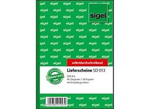 4004360910470 - Lieferschein SD013 mit Empfangsschein selbstdurchschreibend A6 hoch 2x40 Blatt 4004360910470 Sigel