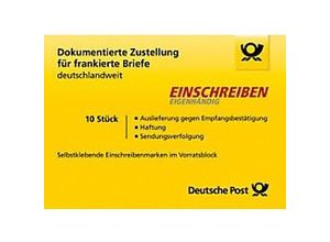 4050357007210 - Deutsche Post Einschreiben-Label Eigenhändig 485 ¤ Deutschland 10 Stück