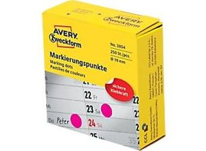 4004182038543 - AVERY Zweckform Markierungspunkte 3854 Selbsthaftend Magenta 250 Stück