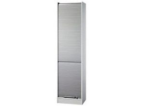 4032062005224 - HAMMERBACHER Prokura Rollladenschrank lichtgrau silber 4 Fachböden 500 x 400 x 2004 cm