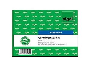 4004360910654 - sigel® Quittungen mit MWSt-Nachweis QU625 DIN A6 quer 2 x 50 Blatt