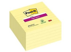 0051141998831 - Post-it Haftnotizen 101 x 101 mm Kanariengelb Quadratisch Liniert 6 Stück à 90 Blatt