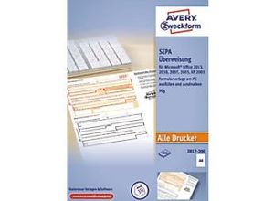 4004182028346 - 2817-200 Sepa-Überweisung - A4 ohne Software 4004182028346 Zweckform 2817-200 200 Blatt