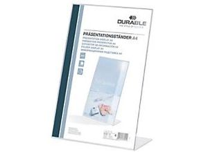 4005546889108 - DURABLE Tischaufsteller DIN A4 L-Form 21 (B) x 9 (T) x 30 (H) cm Transparent 2 Stück