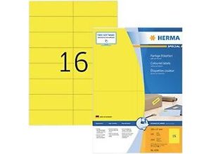 4008705042567 - HERMA 4256 Multifunktionsetiketten SuperPrint Gelb Rechteckig 1600 Etiketten pro Packung