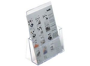 4012086000900 - helit the helpdesk Prospektständer DIN A4 235 (B) x 85 (T) x 25 (H) cm Transparent 2 Stück