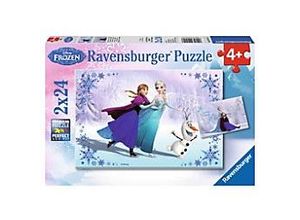 4005556091157 - Ravensburger Kinderpuzzle - 09115 Schwestern für immer - Puzzle für Kinder ab 4 Jahren Disney Frozen Puzzle mit 2x24 Teilen