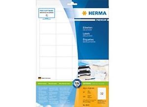 4008705086431 - HERMA Etiketten Premium A4 483x338 mm weiß Papier matt 320 St - Weiß - Rechteck - Dauerhaft - A4 - Papier - Matte