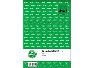 4004360910340 - sigel® Kassenbericht KA515 DIN A5 hoch 50 Blatt