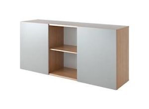 4032062140260 - Sideboard TARVIS 2 OH mit Schiebetüren B 1600 x T 420 x H 748 mm Nussbaum-Dekor