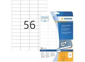 4008705050807 - Etiketten HERMA 5080 525 x 212 mm 1400 Stück auf DIN A4 selbstklebend stark haftend wieder ablösbar Papier mattweiß