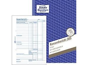 4004182003053 - Kassenbericht Formular Papierformat din A5 Anzahl der Blätter 50 Bl - Avery Zweckform