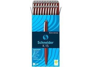 4004675130822 - Kugelschreiber K15 Strichbreite Medium 10 mm Schreibfarbe rot Gehäuse rot dokumentenecht nachfüllbar 20 Stück