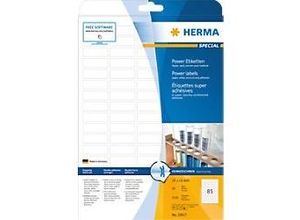 4008705109178 - HERMA Etiketten A4 37x13 mm weiß extrem stark haftend Papier matt 2125 St - Weiß - Selbstklebendes Druckeretikett - A4 - Papier - Laser Inkjet - Dauerhaft