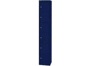 5020073762846 - Schließfachschrank Metall 1 Abteil mit 6 Fächern abschließbar 305x1802cm (BxH) blau