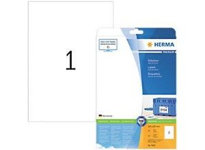 4008705050654 - HERMA Etiketten Premium A4 210x297 mm weiß Papier matt 25 St - Weiß - Selbstklebendes Druckeretikett - A4 - Papier - Laser Inkjet - Dauerhaft