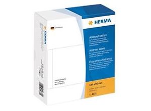 4008705043311 - HERMA Adressetiketten für Schreibmaschinen einzeln 130x80 mm weiß Papier matt 500 St - Weiß - Papier - Matte - Deutschland - 13 cm - 8 cm