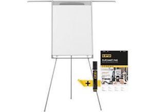 5603750509332 - Flipchart Magnetic 70x100cm grau auf Dreibeinstativ mit Armen 5603750509332 Bi-Office