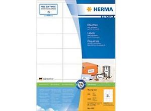 4008705044516 - HERMA Universaletiketten 4451 Weiß DIN A4 70 x 42 mm 100 Blatt à 21 Etiketten