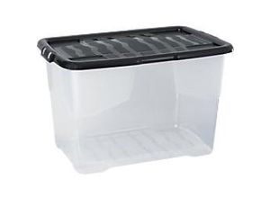 5021711050271 - Aufbewahrungsbox Curve 65 L Transparent Schwarz Polypropylen 60 x 40 x 37 cm