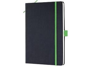 4004360798078 - Conceptum Notebook DIN A5 Punktkariert Seitlich gebunden Kunststoff Hardback Schwarz Grün Perforiert 97 Seiten