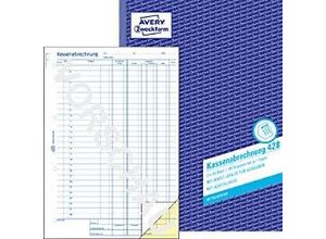 4004182004289 - Kassenabrechnung Formular din A4 nicht selbstdurchschreibend 1 Durchschlag 2 x 50 Bl - Avery Zweckform