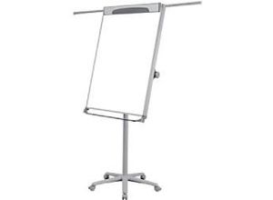 5603750509820 - Freihstehendes Magnetisches Flipchart Mastervision Mobile Höhenverstellbar 70 x 100 cm Mit 5 Rollen und Stiftablage Dunkelgrau