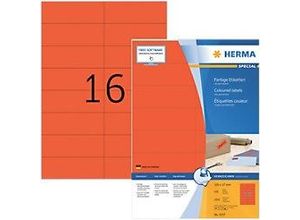 4008705042574 - HERMA Farbige Etiketten 4257 Rot Rechteckig 1600 Etiketten pro Packung