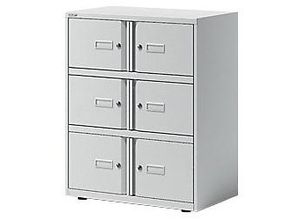 5020073788860 - Schließfachschrank Essentials YELD0810696 Metall 2 Abteile mit 6 Fächern abschließbar 80x100cm (BxH) weiß 5020073788860 Bis