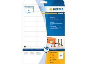 4008705088374 - HERMA Inkjet-Etiketten A4 635x254 mm weiß Papier matt 825 St - Weiß - Selbstklebendes Druckeretikett - A4 - Papier - Tintenstrahl - Dauerhaft