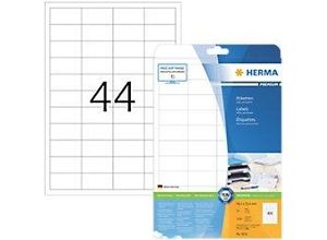 4008705050517 - HERMA Etiketten Premium A4 483x254 mm weiß Papier matt 1100 St - Weiß - Rechteck - Dauerhaft - Papier - Matte - Laser Inkjet