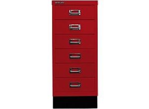 5020073736267 - Schubladenschrank MultiDrawer? 29er Serie L296S870 Stahl 6 Schubladen (Vollauszug) A4 279 x 67 x 38 cm mit Sockel rot