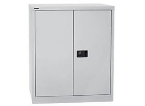 5020073776843 - BISLEY UNIVERSAL Flügeltürenschrank HxBxT 1000 x 914 x 400 mm 1 verzinkter Fachboden 2 Ordnerhöhen lichtgrau