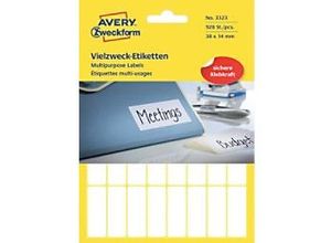 4004182033234 - - Universaletikett 38 x 14 mm (b x h) nicht wieder ablösbar Papier weiß 928 Etik Pack