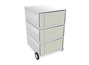 3660141952179 - Rollcontainer easyBox 3 horizontale Schubladen 642x390x436mm PERSO NOTEBOOK