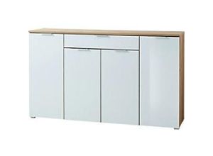 4005949398320 - Sideboard TELDE 3983-242 weiß navarra-eiche 5 Fachböden 1790 x 400 x 1050 cm 4005949398320 GERMANIA