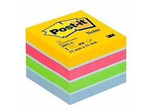 4046719532650 - Mm_unverified_brand - Haftnotizwürfel ® Mini 51 x 40 x 51 mm (b x h x t) ultragelb türkis powerpink limonengrün zenblau 400 Bl