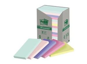 4054596929722 - Haftnotizen 655-1RPT Recycling Notes Tower Pastell Rainbow je 4 x mint rosa je 3 x hellblau flamingopink 2 x gelb 405459692972 16 Stück