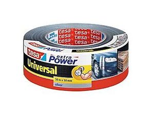 4042448033345 - Extra Power Universal Gewebeband - Gewebeverstärktes Ductape zum Reparieren Befestigen Bündeln Verstärken oder Abdichten - Grau - 50 m x 50 mm