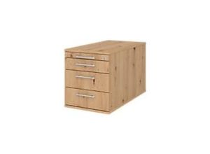 4032062303306 - PRO SIGNA TC30 RE - Rollcontainer Holz mit 3 Schüben Asteiche Relinggriff Kunststoff