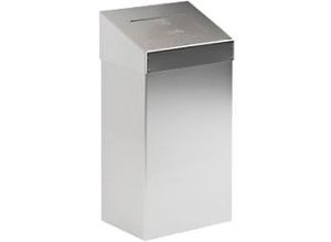 8713631021819 - DutchDesign Push-Mülleimer mit Druckdeckel Edelstahl 50 L 38 (B) x 25 (T) x 68 (H) cm Silber