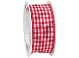 4009236018793 - Geschenkband Zierband Vichy Karo 6194020-609 40mm x 20m rot weiß 4009236018793 20 Meter