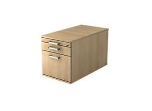 4032062162897 - PRO SIGNA TC20 CE - Rollcontainer Holz Eiche mit Hängeregistratur Chromgriff Metall